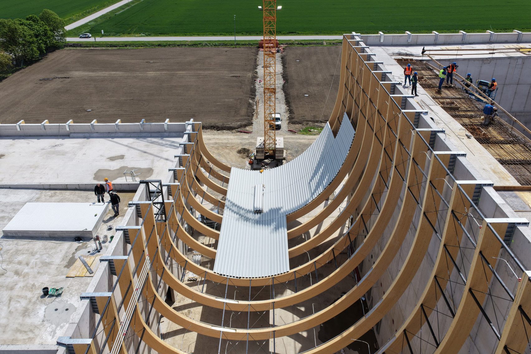 "Tent-like" Eve Music Hall by BIG under construction in Croatia
