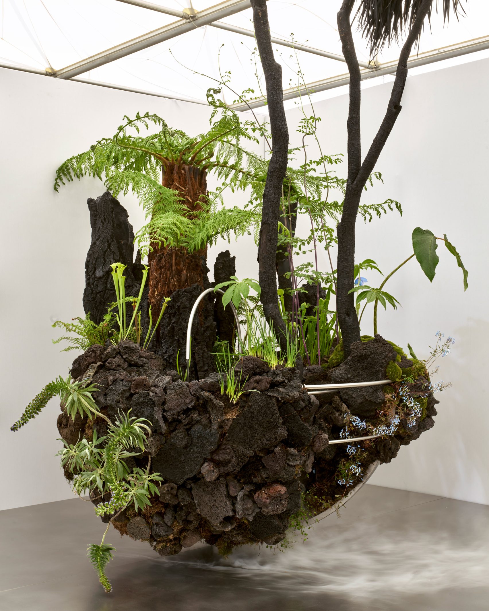 Of-A reimagines gardens as "geological and futuristic" objects